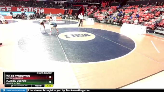 3A 132 lbs Champ. Round 1 - Tyler Sternstein, Naperville (North) vs ...