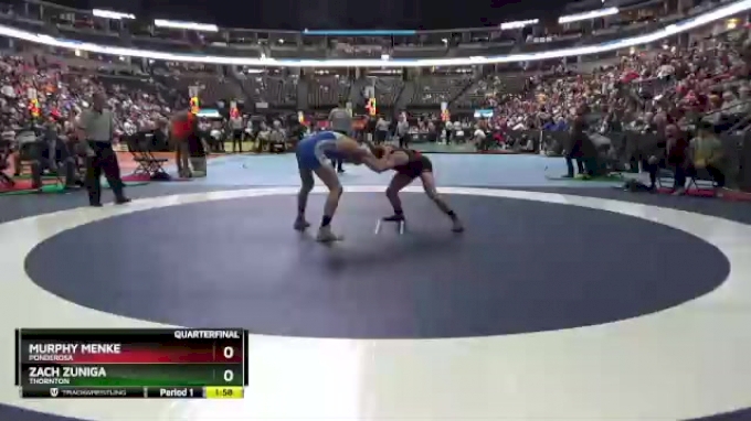 160 lbs Quarterfinal - Murphy Menke, Ponderosa vs Zach Zuniga, Thornton