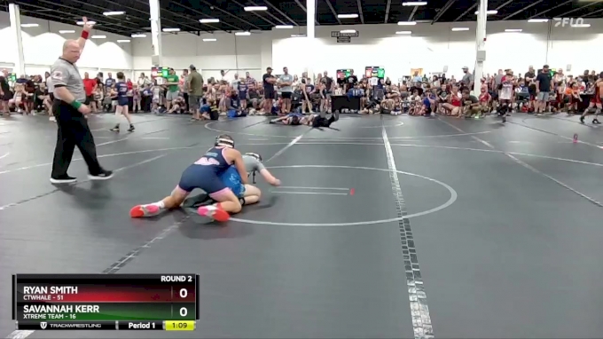 100 lbs Round 2 (6 Team) - Ryan Smith, CTWHALE vs Savannah Kerr, Xtreme ...