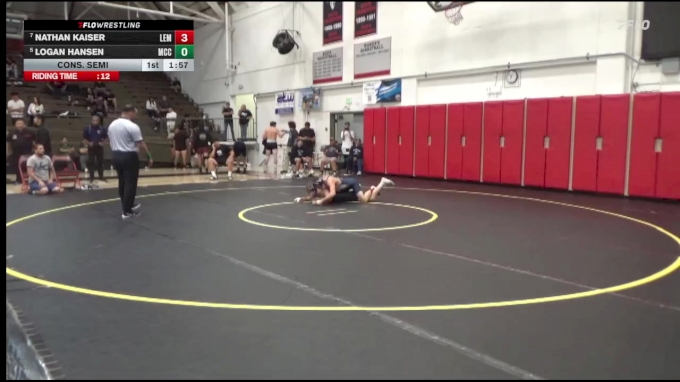 125 lbs Cons. Semi - Nathan Kaiser, Lemoore College vs Logan Hansen ...