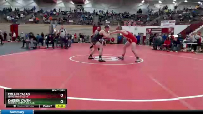 170 lbs Champ. Round 2 - Kaeden Owen, Corydon Wrestling Club vs Collin ...