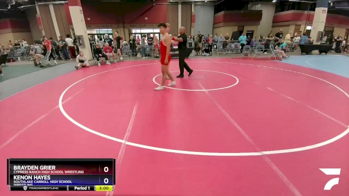 182 lbs Cons. Round 2 - Brayden Grier, Cypress Ranch High School ...