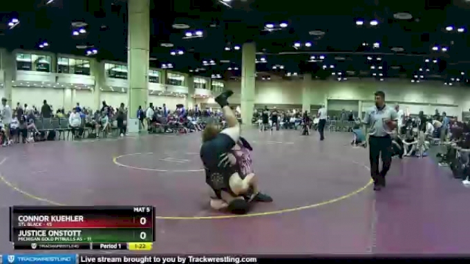 195 lbs Round 2 (8 Team) - Connor Kuehler, STL Black vs Justice Onstott ...