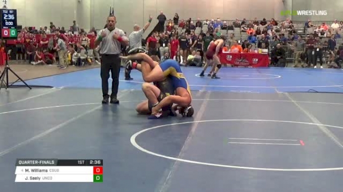 197 lbs Quarterfinal - Matt Williams, CSU-Bakersfield vs Jacob Seely ...