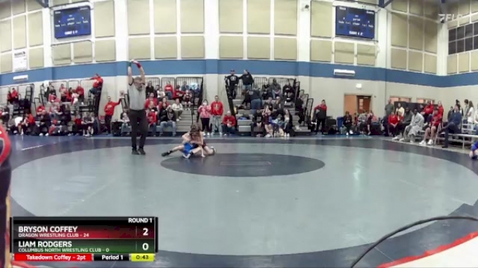 63 lbs Round 1 (4 Team) - Bryson Coffey, Dragon Wrestling Club vs Liam ...