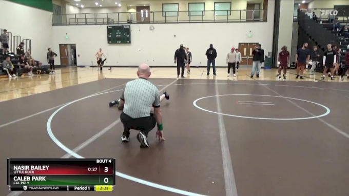 133 lbs Champ. Round 1 - Caleb Park, Cal Poly vs Nasir Bailey, Little Rock