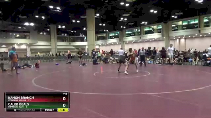 145 lbs Champ - Round 1 (16 Team) - Caleb Beals, Franklin Blue vs Kanon ...