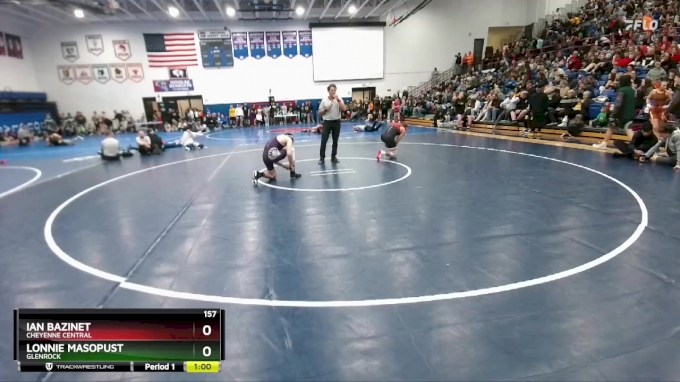 157 lbs Cons. Round 2 - Ian Bazinet, Cheyenne Central vs Lonnie ...