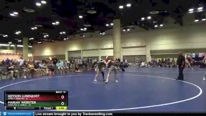 114 lbs Quarters & Wb (16 Team) - Mariah Webster, Iowa Pin-A-Sarus vs ...