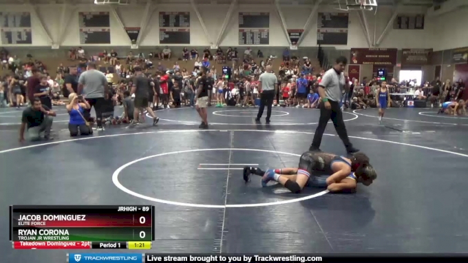 89 lbs Quarterfinal - Ryan Corona, Trojan Jr Wrestling vs Jacob ...