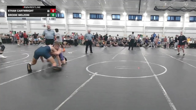 165 lbs Round 3 (6 Team) - Brodie Melzoni, Garnett Trained vs Ethan ...