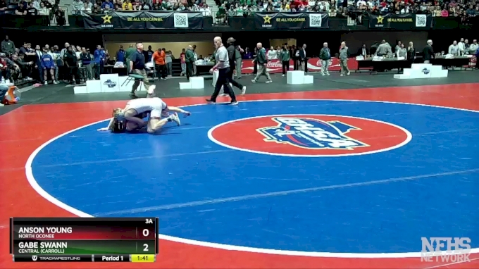 4A-106 1st Place Match - Gabe Swann (Central (Carroll))vs ANSON YOUNG ...
