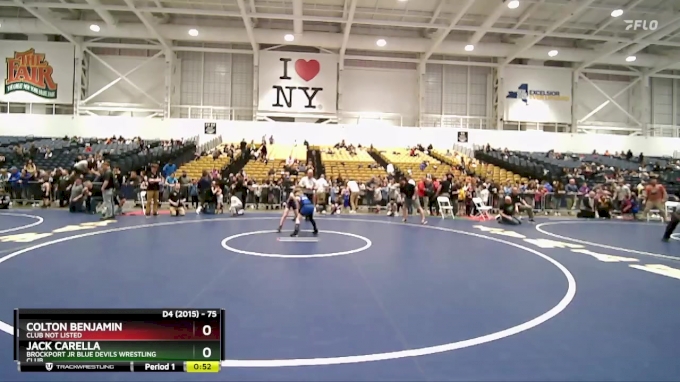 75 lbs Cons. Round 3 - Colton Benjamin, Club Not Listed vs Jack Carella ...