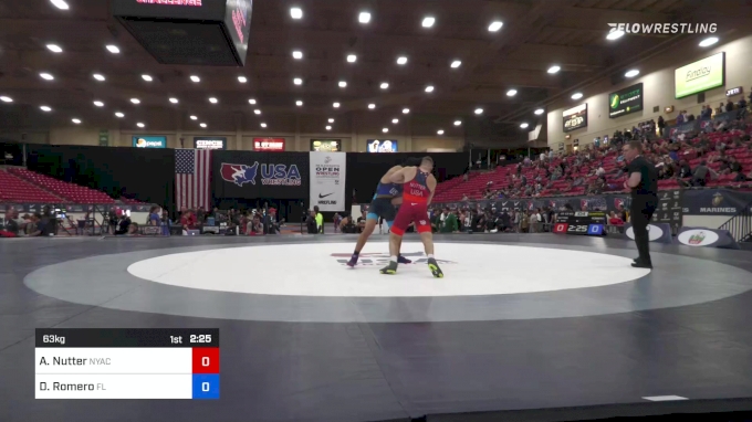 63 kg Quarters - Aidan Nutter, New York Athletic Club vs Diego Romero ...