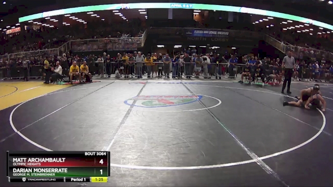 3A 150 lbs Champ. Round 1 - Darian Monserrate, George M. Steinbrenner ...