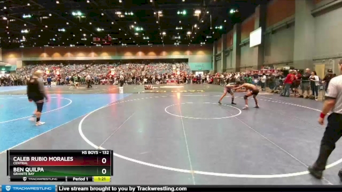 132 lbs Champ. Round 3 - Caleb Rubio Morales, Central vs Ben Quilpa ...