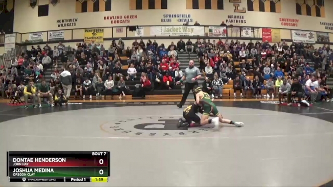 106 lbs Champ. Round 1 - Joshua Medina, Oregon Clay vs Dontae Henderson ...