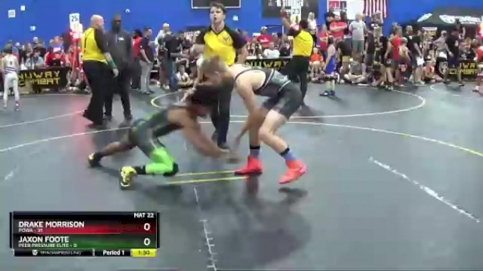 125 lbs Round 1 (6 Team) - Drake Morrison, POWA vs Jaxon Foote, Peer ...