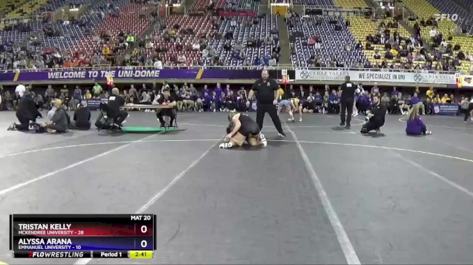 180 lbs Round 1 (16 Team) - Alyssa Arana, Emmanuel University vs ...