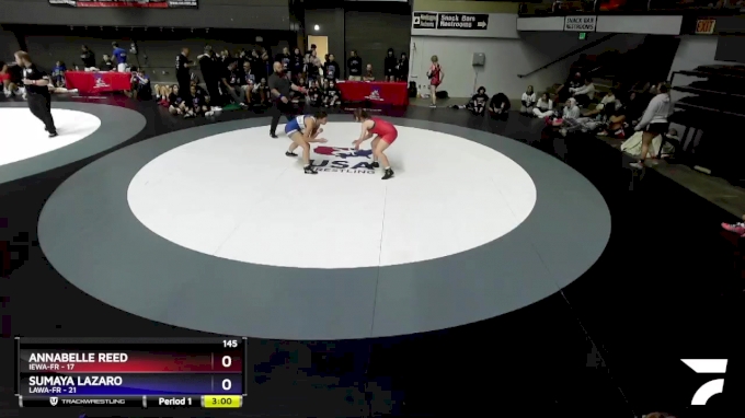 145 lbs Round 3 (16 Team) - Annabelle Reed, IEWA-FR vs Sumaya Lazaro ...