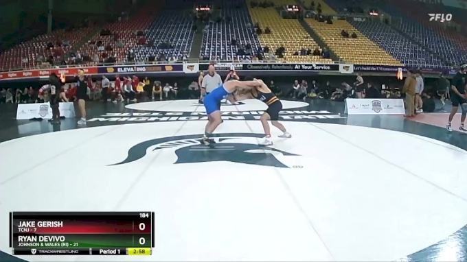 184 lbs 2nd Wrestleback (16 Team) - Jake Gerish, TCNJ vs Ryan DeVivo ...