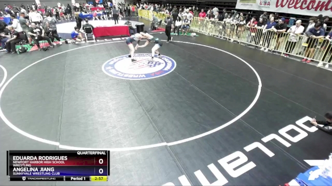 155 lbs Quarterfinal - Eduarda Rodrigues, Newport Harbor High School ...