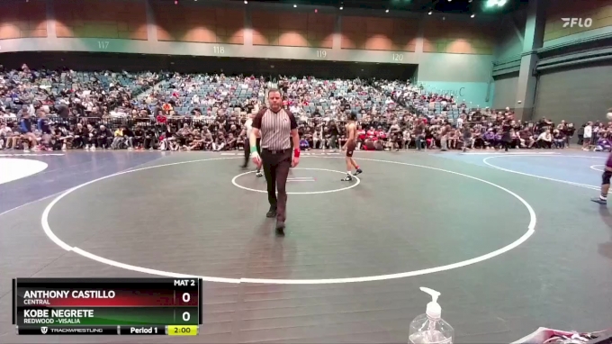 120 lbs Semifinal - Anthony Castillo, Central vs Kobe Negrete, Redwood ...