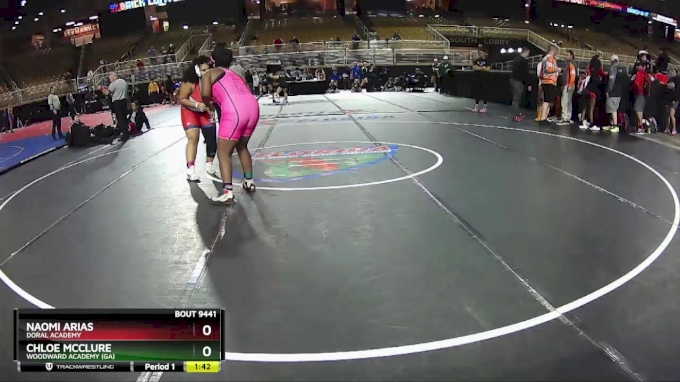 235 lbs Cons. Round 3 - Chloe McClure, Woodward Academy (GA) vs Naomi ...