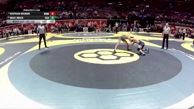 D1-132 lbs Cons. Round 1 - Max Beck, Tol. St. John`s Jesuit vs Nathan ...