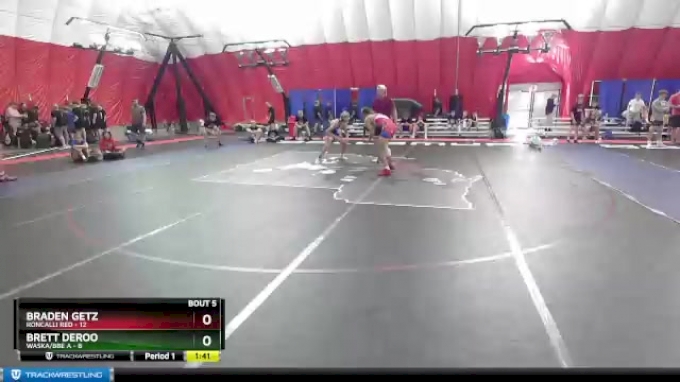 132 lbs Semis & 1st Wb (8 Team) - Brett DeRoo, Waska/BBE A vs Braden ...