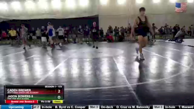 173 lbs Champ. Round 1 - Caden Brewer, Red Cobra Wrestling Academy vs ...