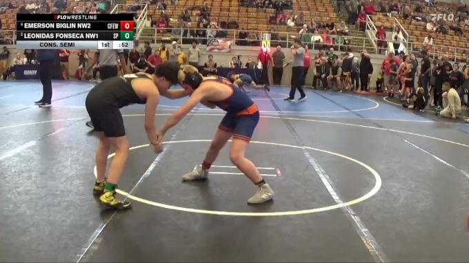 120 lbs Cons. Semi - Emerson Biglin NW2, Clear Fork Elite Wrestling vs ...