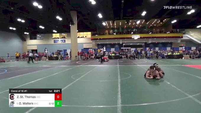 184 lbs Consi Of 16 #1 - Zachary St. Thomas, South Carolina vs Darrien ...