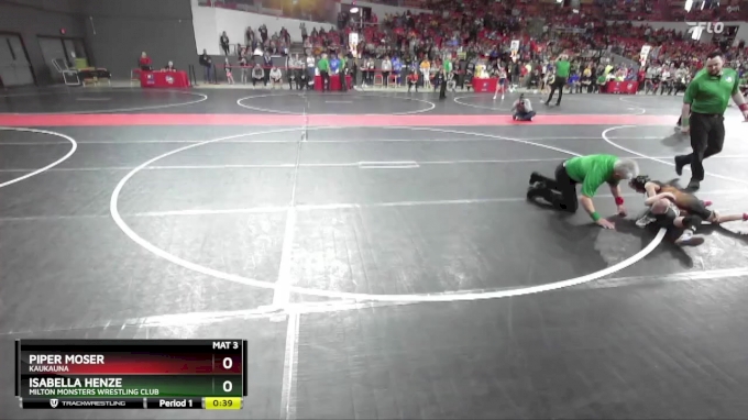 60 lbs 1st Place Match - Piper Moser, Kaukauna vs Isabella Henze ...