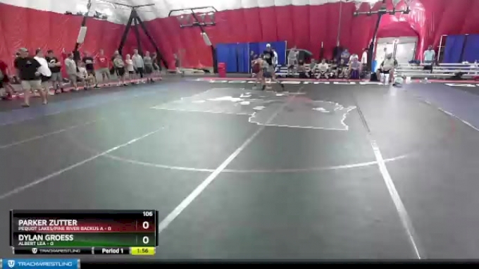 106 lbs Round 2 (4 Team) - Dylan Groess, Albert Lea vs Parker Zutter ...