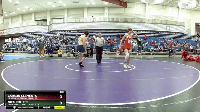 132 lbs Round 4 (6 Team) - Carson Clements, Dragon Wrestling Club vs ...