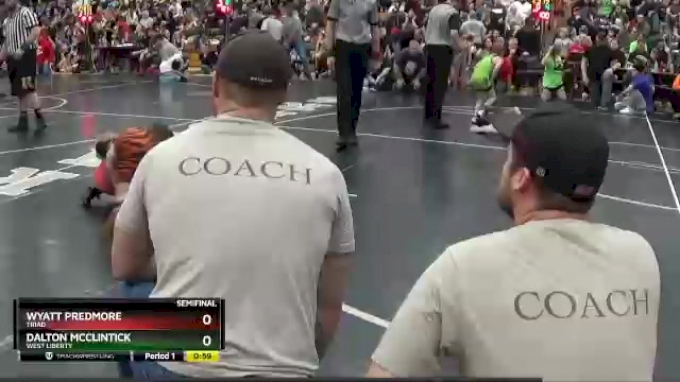 54 lbs Semifinal - Dalton McClintick, West Liberty vs Wyatt Predmore, Triad