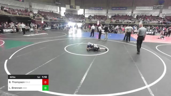 82 lbs Semifinal - Braden Thompson, Colorado Outlaws vs Lukas Brennan ...