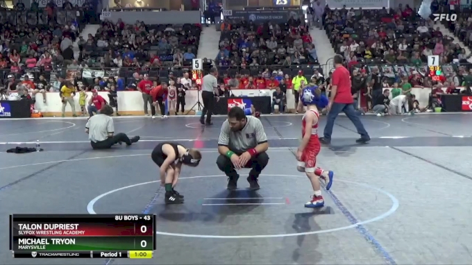 43 lbs Champ. Round 1 - Michael Tryon, Marysville vs Talon Dupriest ...