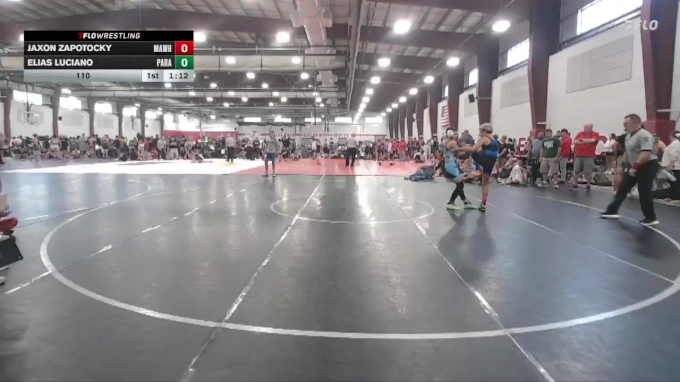 110 lbs Cross Bracket (8 Team) - Jaxon Zapotocky, Mat Assassins White ...