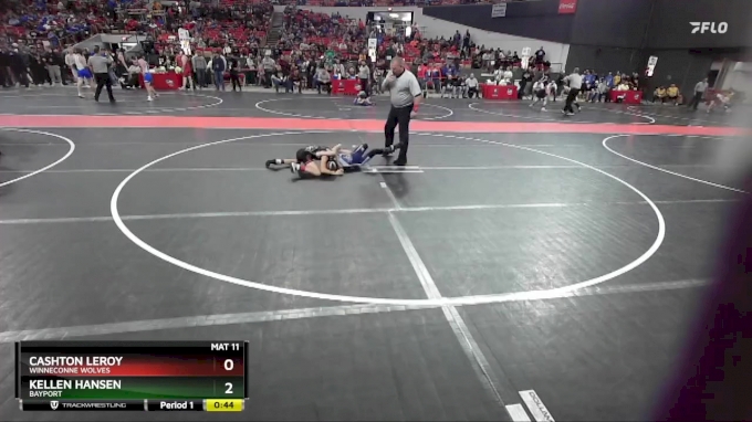 67 lbs Cons. Round 5 - Cashton LeRoy, Winneconne Wolves vs Kellen ...