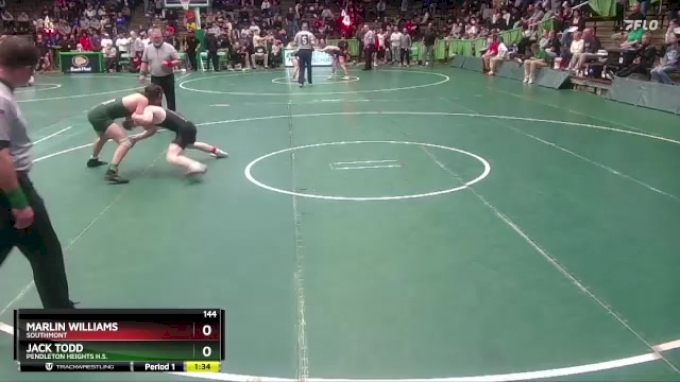 144 lbs Quarterfinal - Marlin Williams, Southmont vs Jack Todd ...