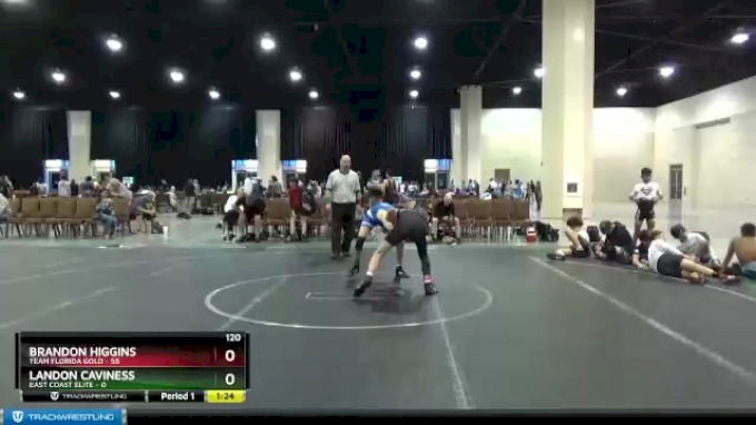 120 lbs Round 2 (6 Team) - Brandon Higgins, Team Florida Gold vs Landon ...