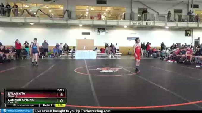 92 lbs Placement Matches (16 Team) - Dylan Ota, Texas vs Connor Simons ...