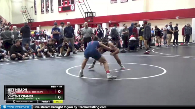157 lbs Champ. Round 2 - Jett Nelson, Southwestern Oregon Community ...