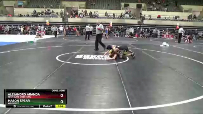 110 lbs Cons. Semi - Mason Spear, Waunakee vs Alejandro Aranda, TEAM ...