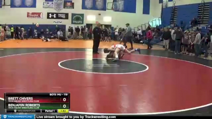 119 lbs Round 5 - Benjamin Roberts, Tech Squad Wrestling Club vs Brett ...