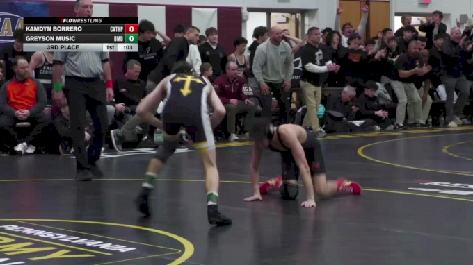 127 lbs 3rd Place - Kamdyn Borrero, Cathedral Preparatory vs Greyson ...