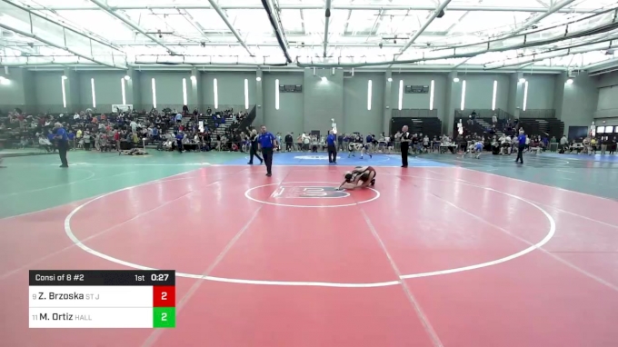 106 lbs Consi Of 8 #2 - Zachary Brzoska, St Joseph vs Michael Ortiz, Hall 106 lbs Consi Of 8 #2 - Zachary Brzoska, St Joseph vs Michael Ortiz, Hall