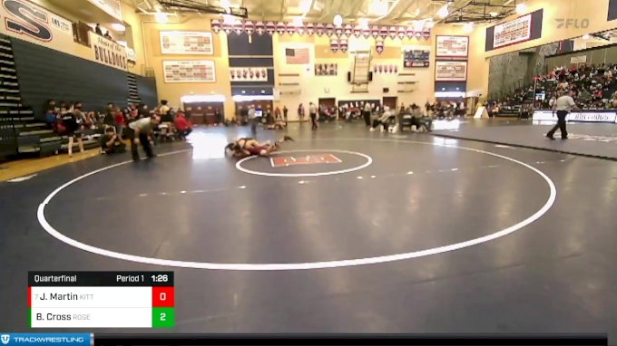 160 lbs Quarterfinal - Jordan Martin, Kittitas vs Blaise Cross, Rogers